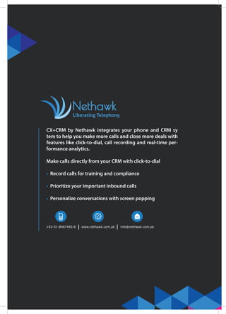 Nethawk CRM Telephony Solutions Brochure | PDF