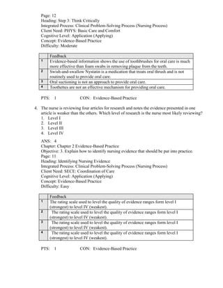 Test Bank for Understanding Medical-Surgical Nursing 6th by Williams | PDF