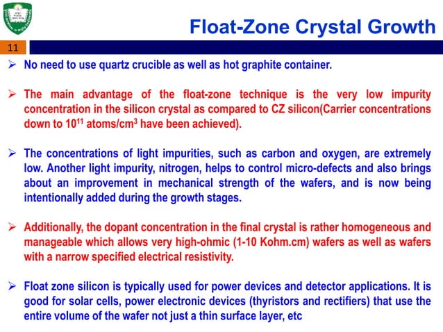 Float Zone, Bridgman Techniques--ABU SYED KUET | PPTX | Chemistry | Science
