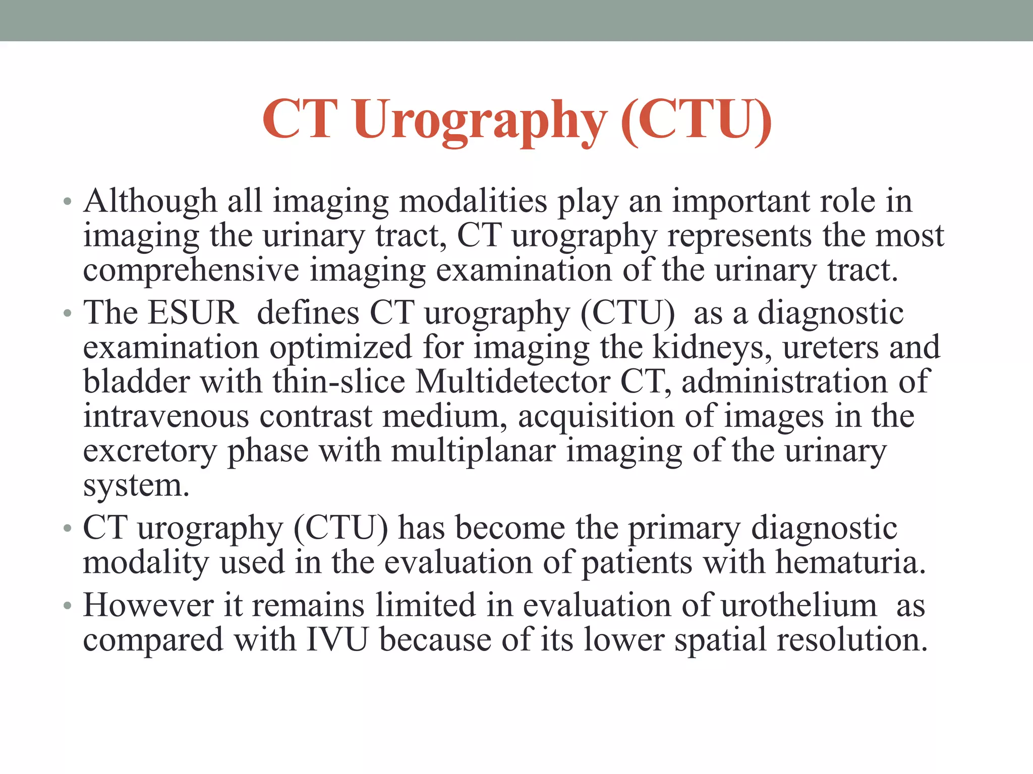 CT urography | PPTX