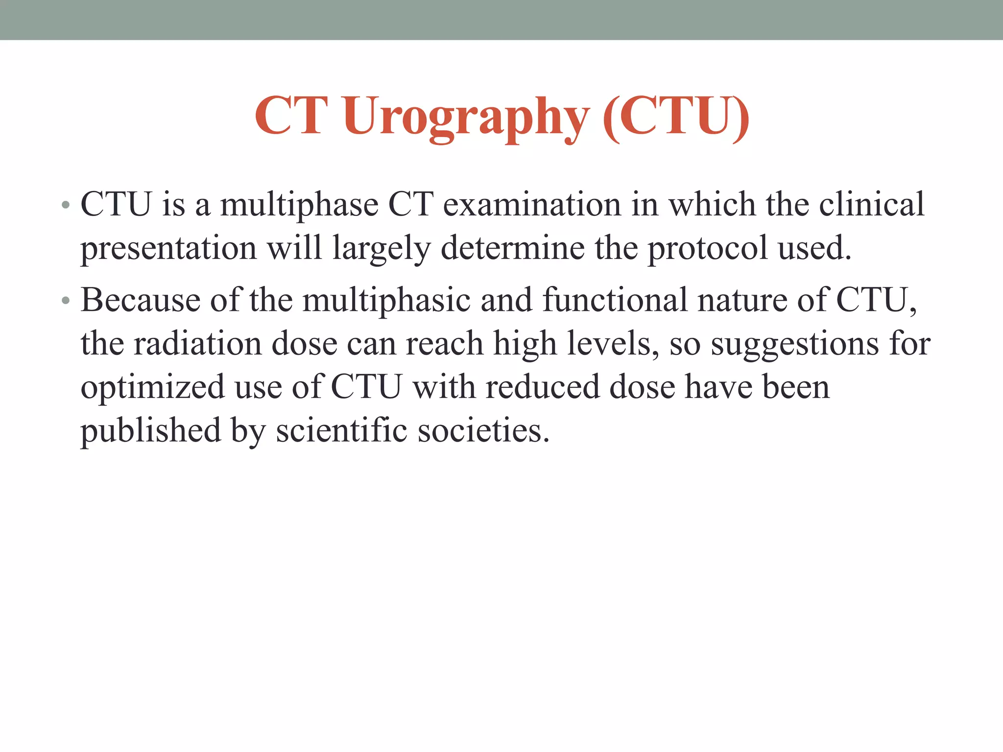 CT urography | PPTX