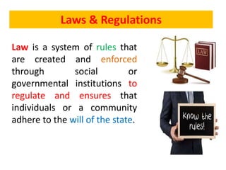 food laws history significance duties | PPTX