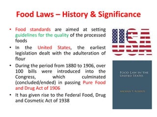 food laws history significance duties | PPTX