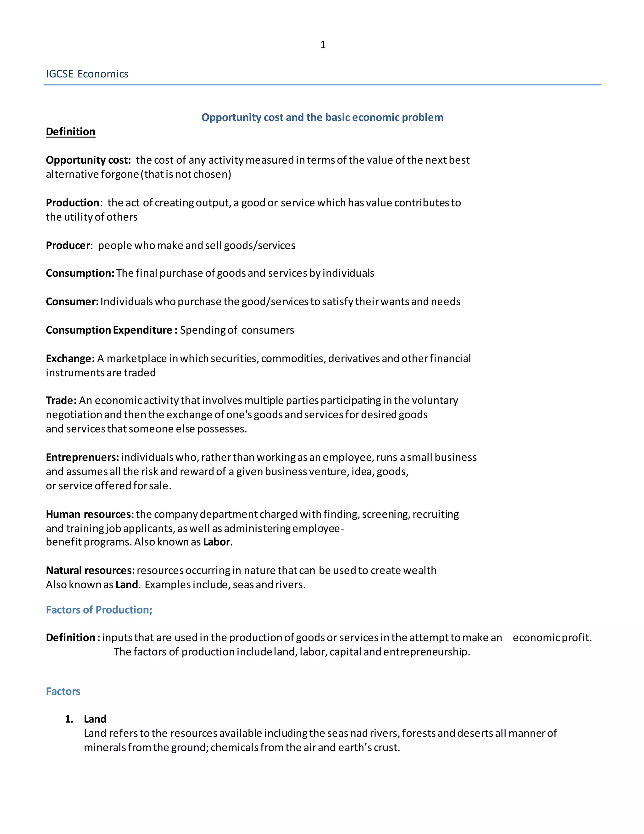 155195918 igcse-economics-revision-notes | DOCX