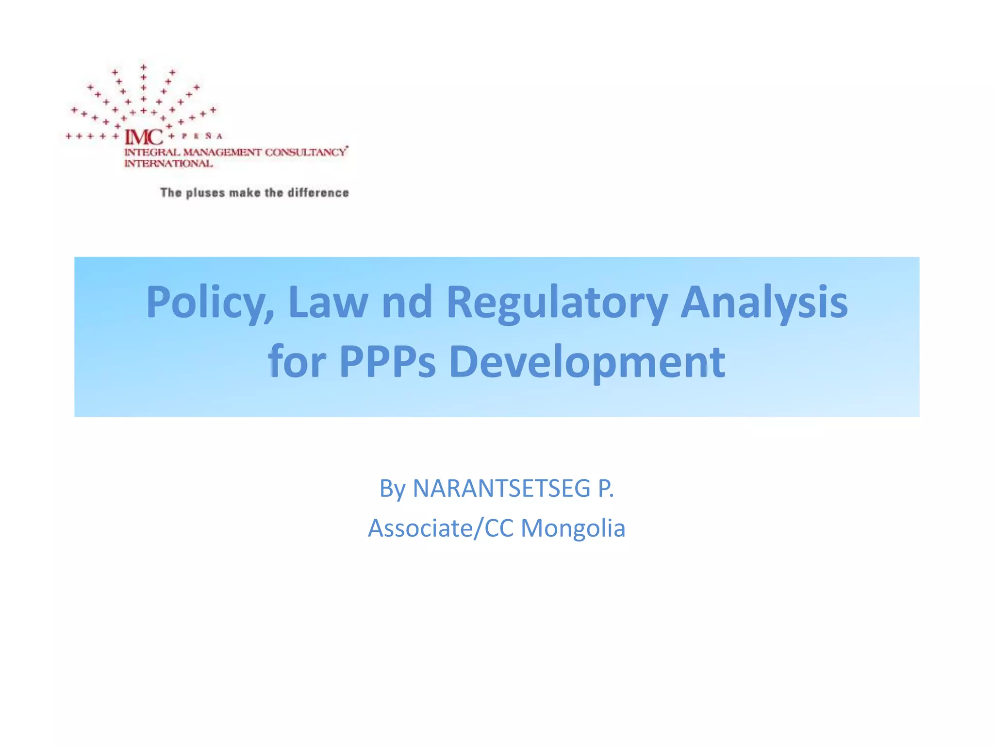 PPP law and regulation | PPT