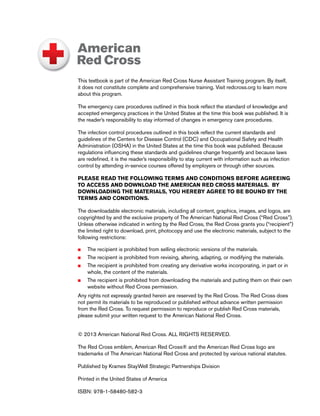 Nurse Assistant Training Textbook 3rd Edition American National Red ...