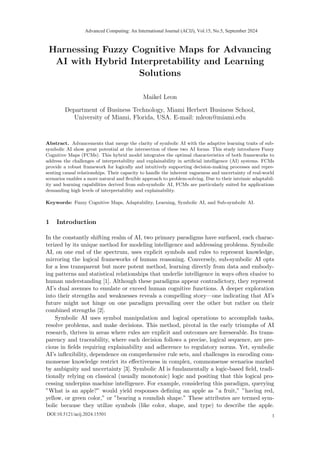 Harnessing Fuzzy Cognitive Maps for Advancing AI with Hybrid Interpretability and Learning ...