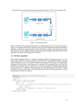 IMPROVEMENT OF LOSSLESS TEXT COMPRESSION METHODS USING A HYBRID METHOD BY THE INTEGRATION OF RLE ...