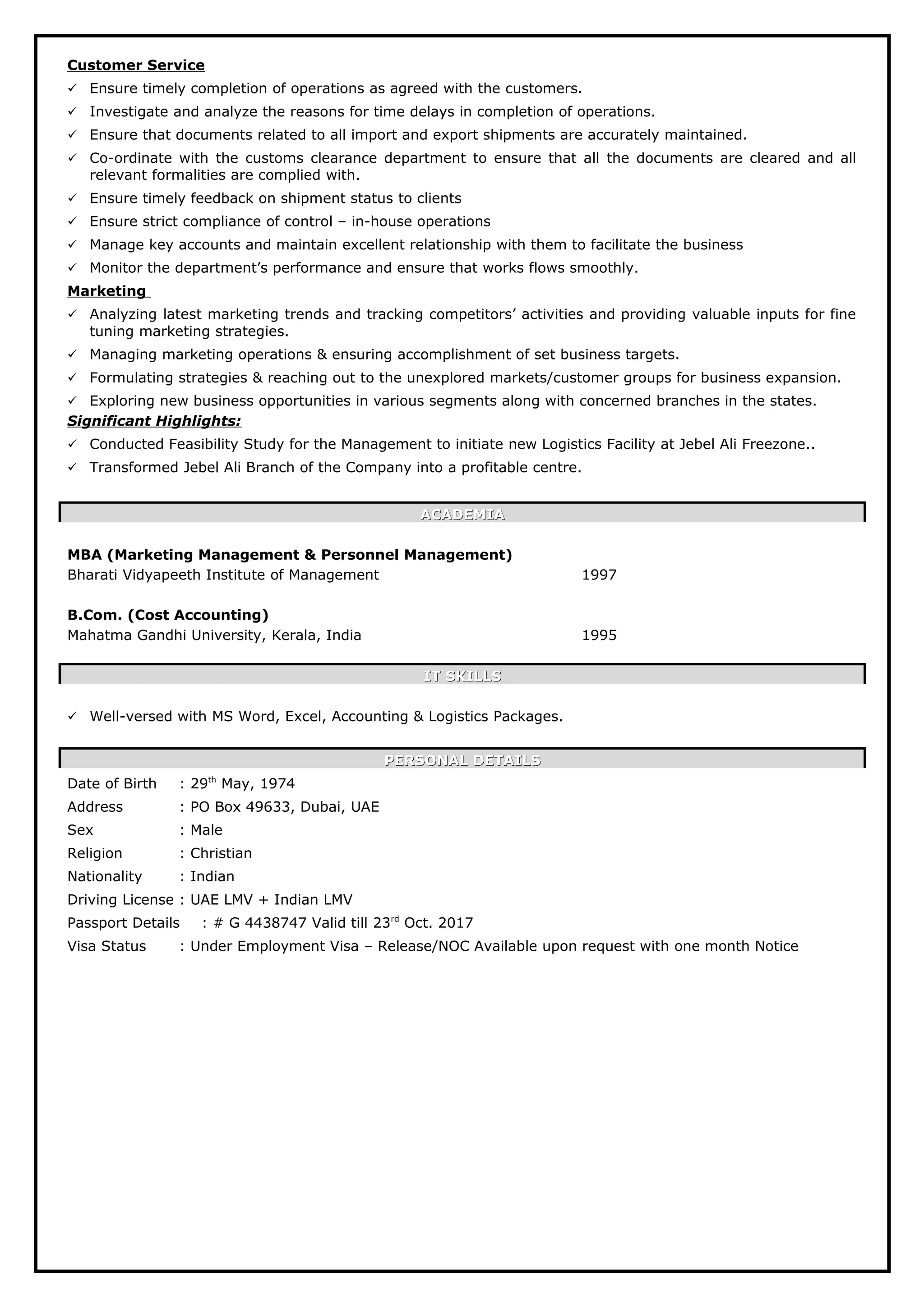 Cheriyan Thomas - CV | DOC