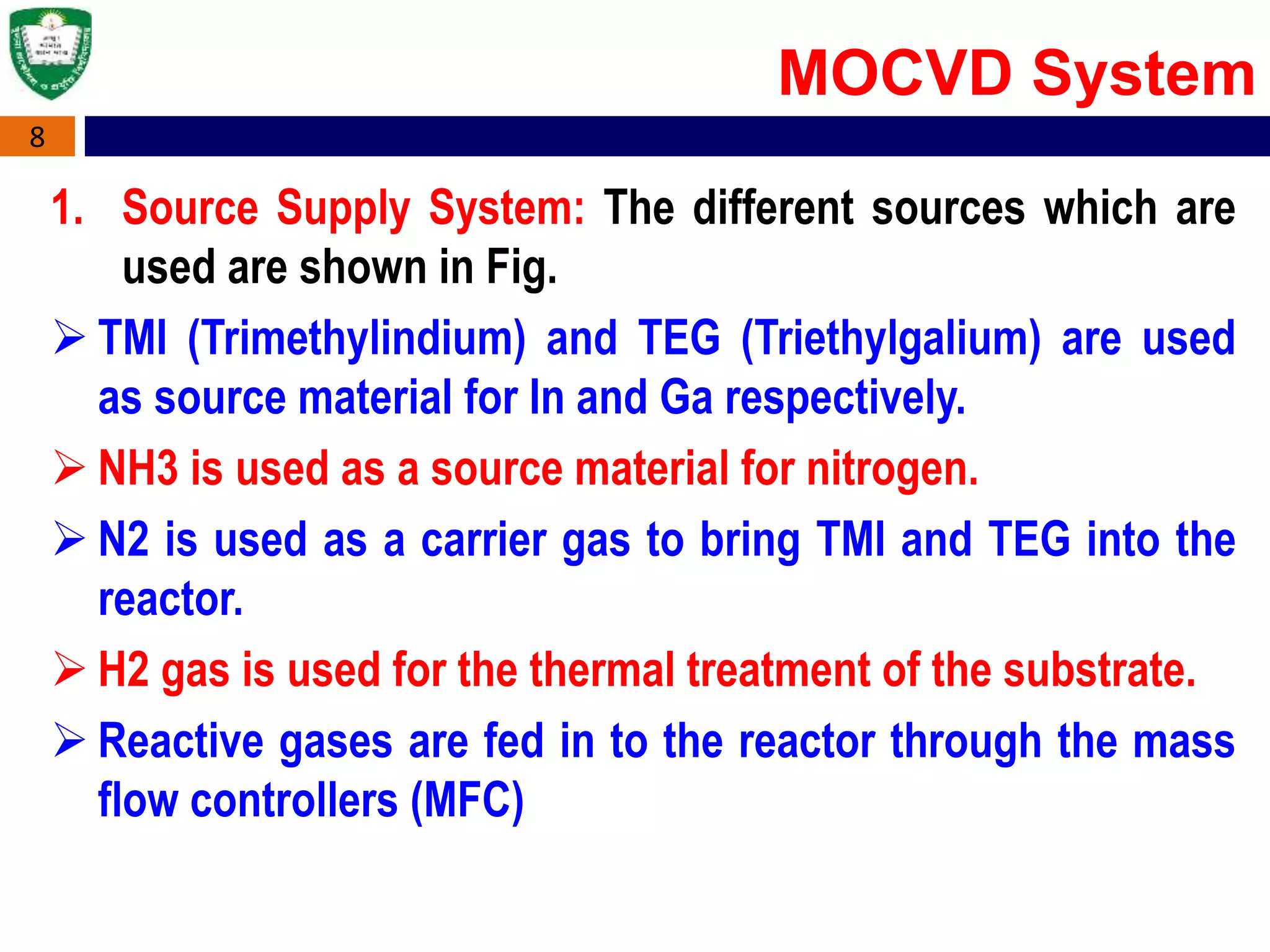 METAL ORGANIC CHEMICAL VAPOR DEPOSITION- MOCVD--ABU SYED KUET | PPTX