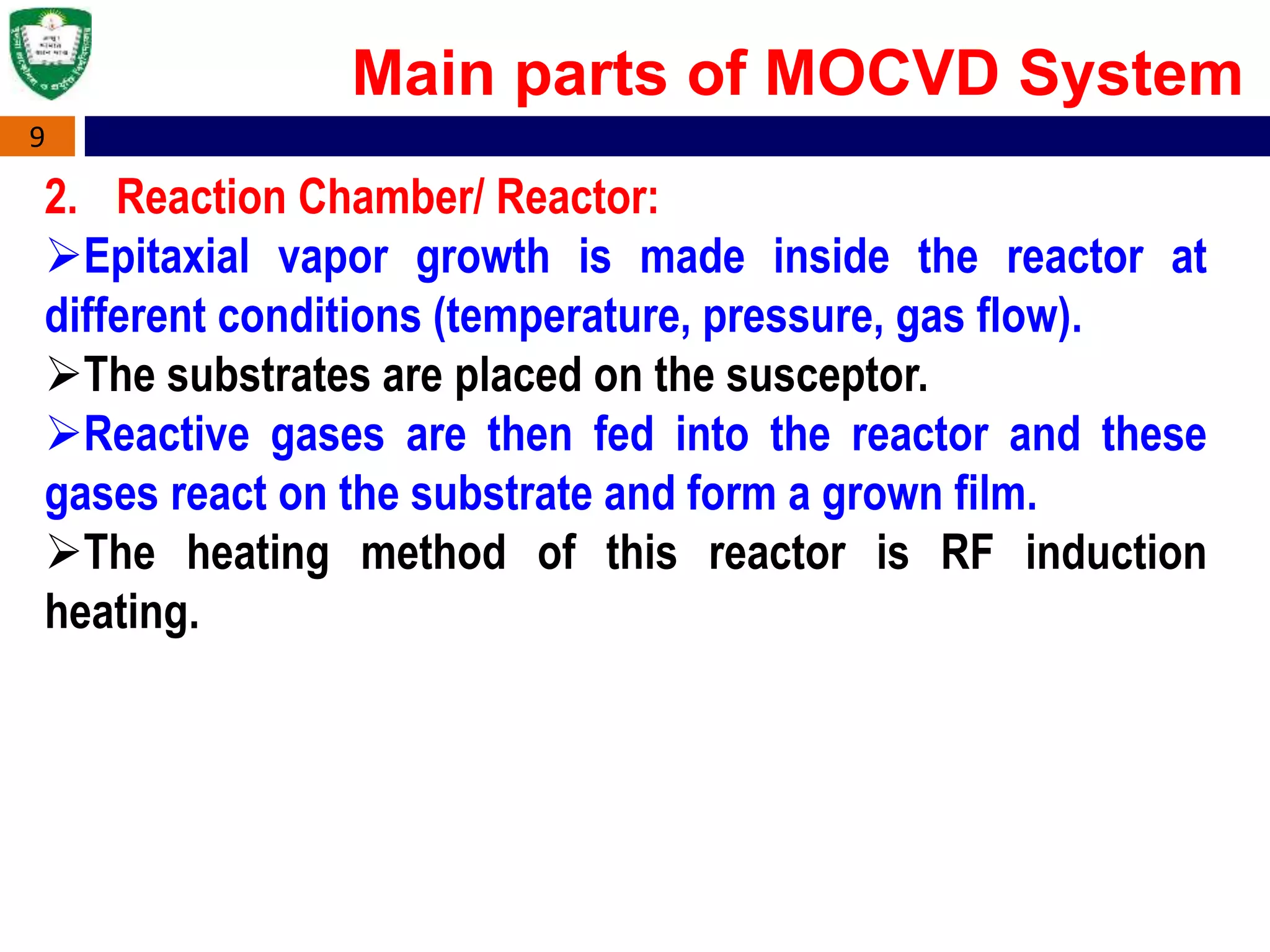 METAL ORGANIC CHEMICAL VAPOR DEPOSITION- MOCVD--ABU SYED KUET | PPTX