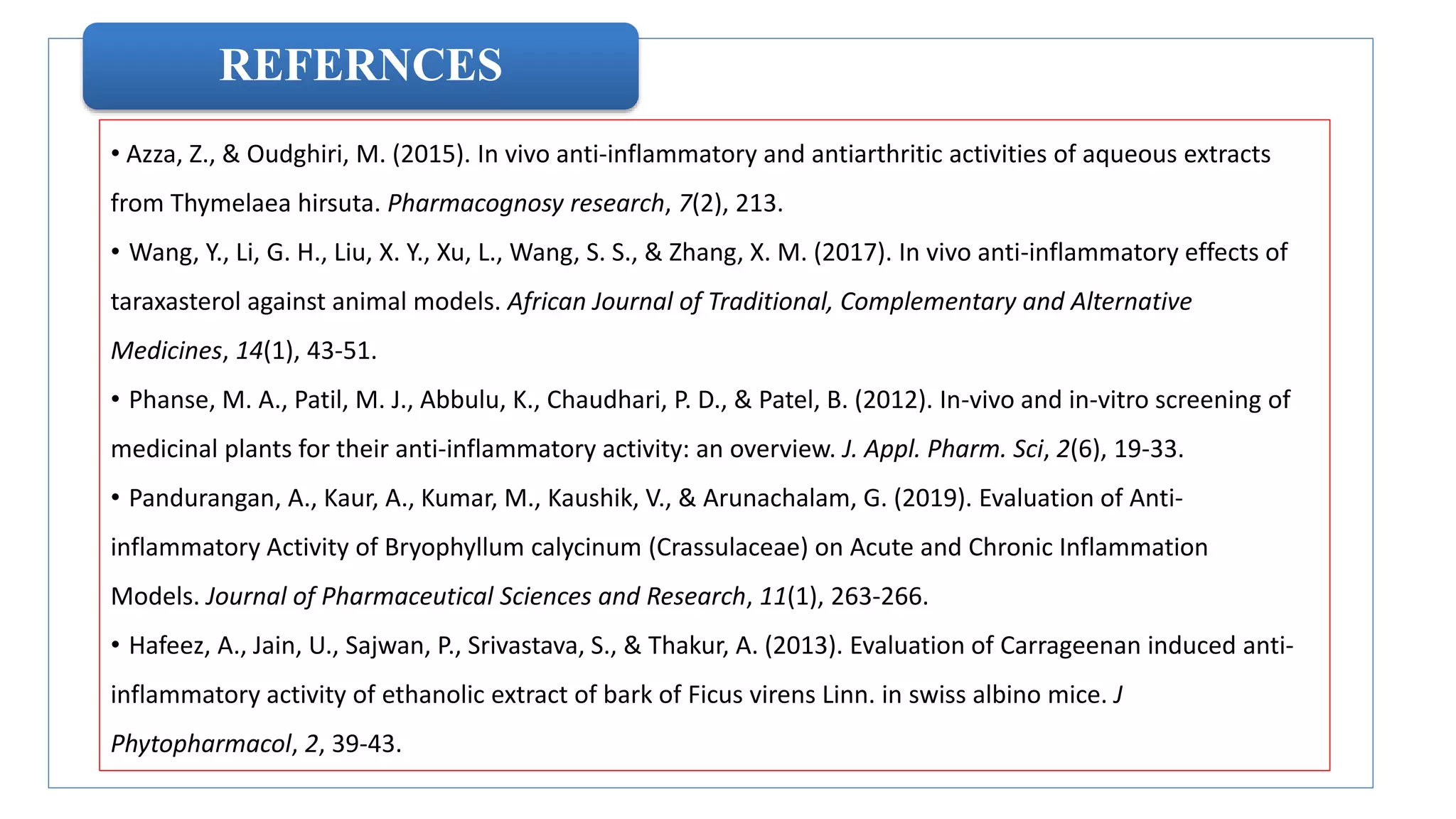 IN VIVO MODELS FOR EVALUATION OF ANTI INFLAMMATORY DRUGS | PPTX