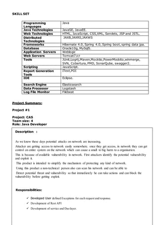 Resume | DOCX | Web Development | Internet