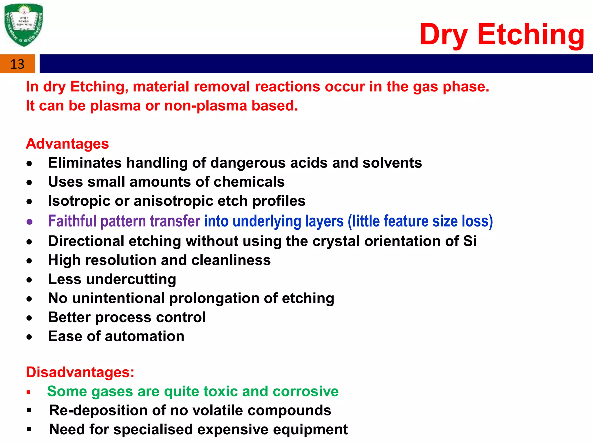 Etching, Diffusion, Ion Implantation--ABU SYED KUET | PPTX