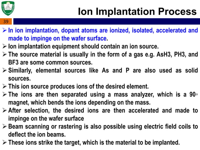 Etching, Diffusion, Ion Implantation--ABU SYED KUET | PPTX