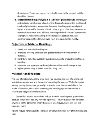 selection of material handling equipment | PDF