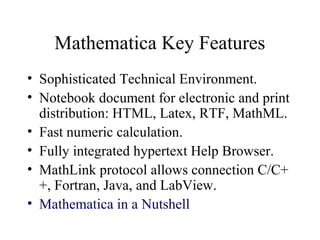 1559 mathematical and visualization software | PPT