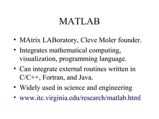 1559 mathematical and visualization software | PPT