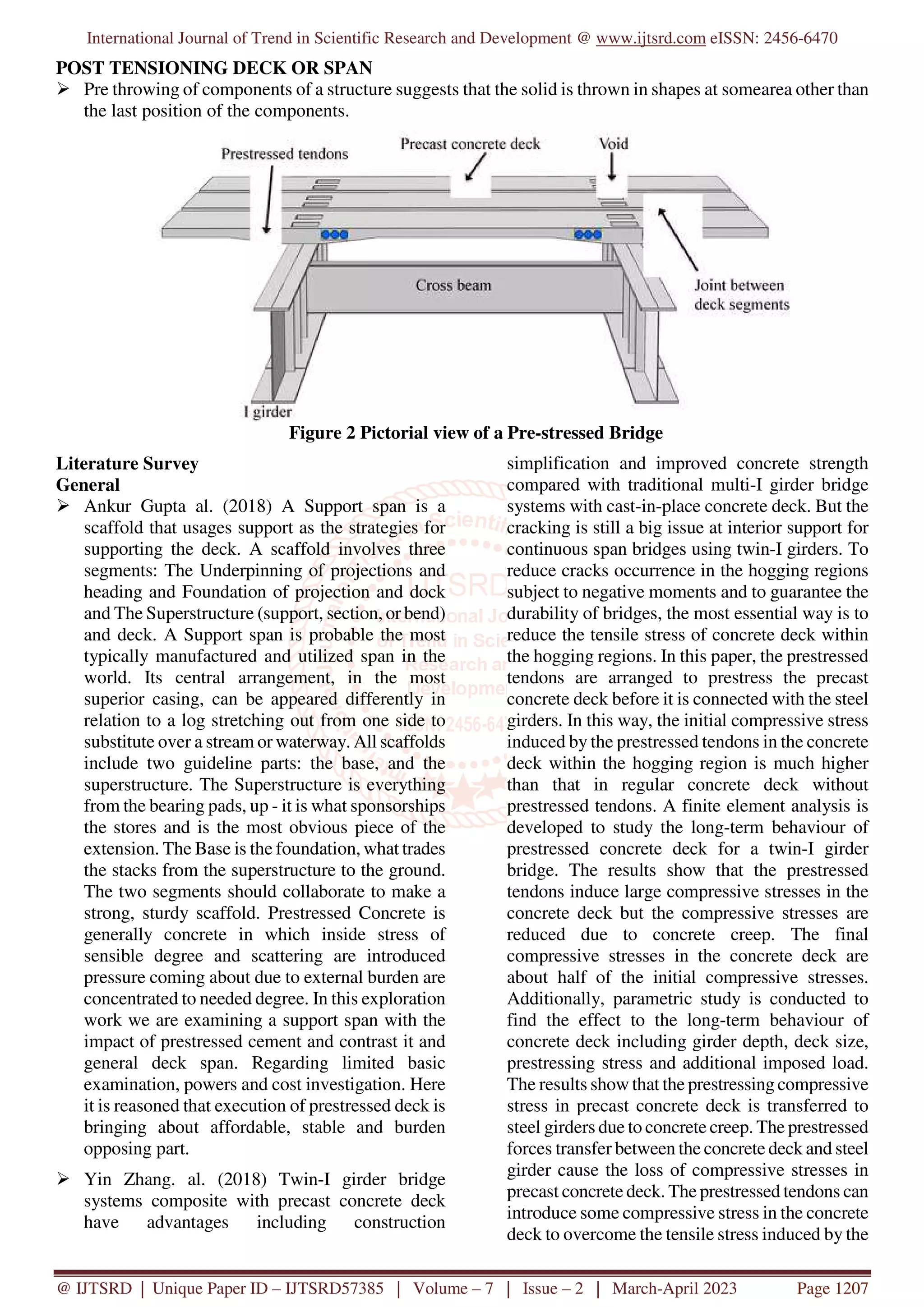 A Review Paper on Analysis of T Beam Deck Type and T Beam Pre Stressed Deck Bridge | PDF