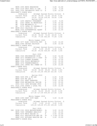 UTPBUndergraduateTranscript-Satterfield | PDF