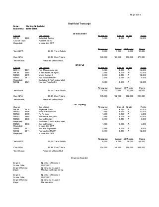 UTPBUndergraduateTranscript-Satterfield | PDF