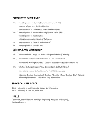 CV-MARGARETHA MARPAUNG | PDF | Agriculture | Industries