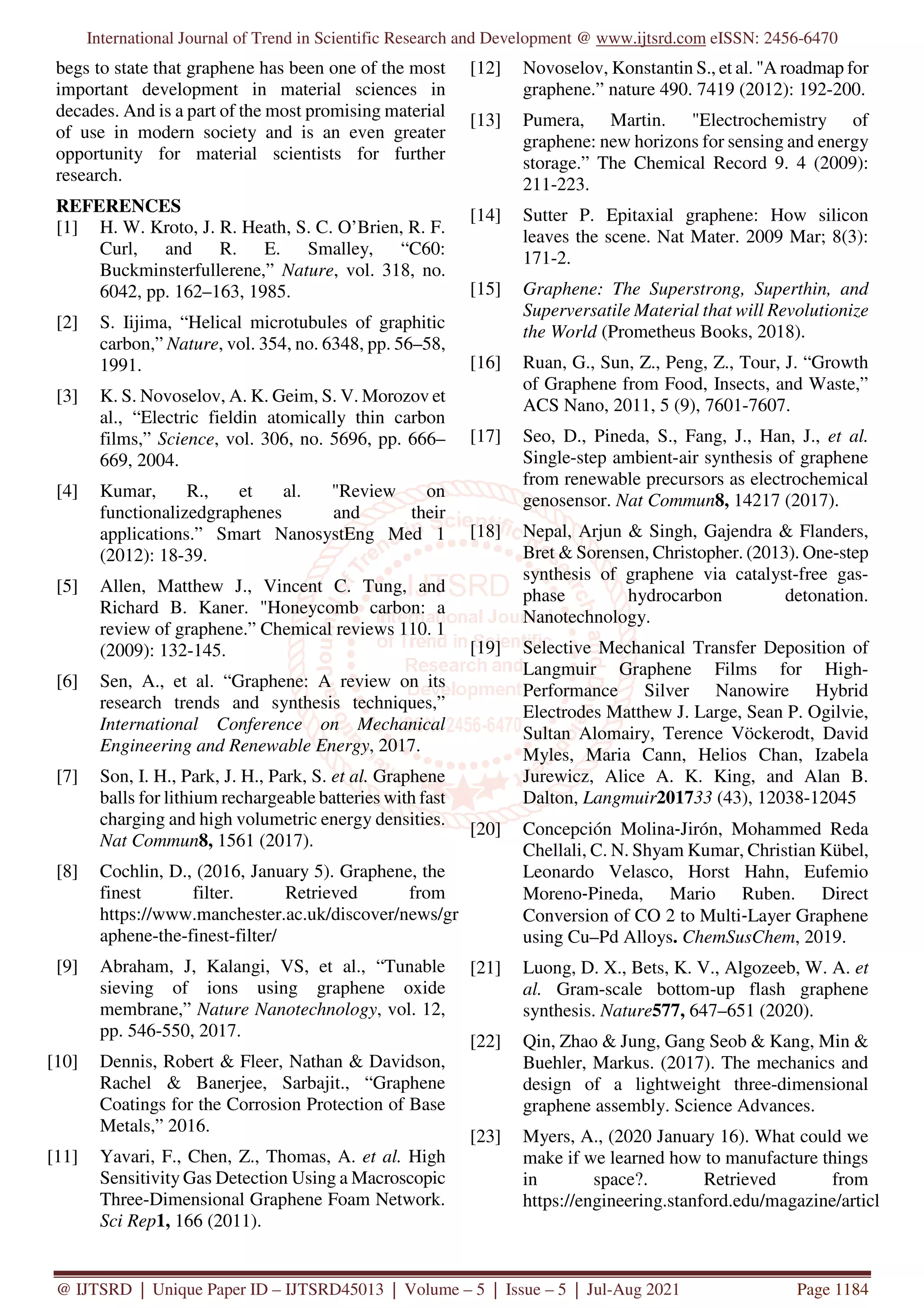 Graphene Prospects and Applications | PDF