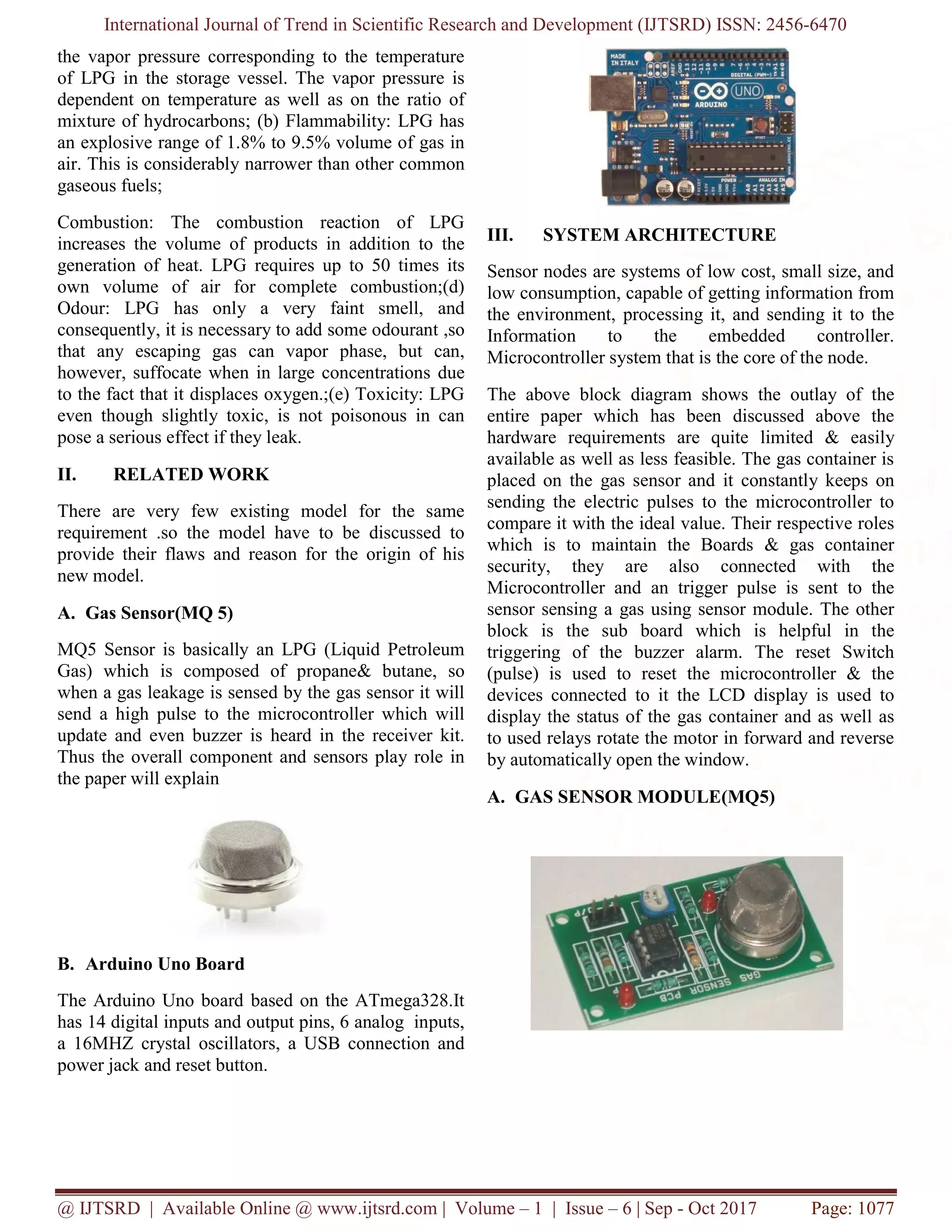 Smart Automation Gas Level Monitoring with Gas Leakage Deduction and ...