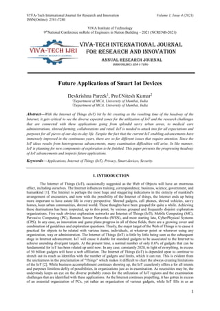 Future Applications of Smart Iot Devices | PDF