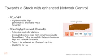 Fast datastacks - fast and flexible nfv solution stacks leveraging fd.io