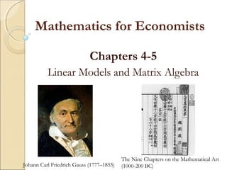 1560 mathematics for economists | PPT