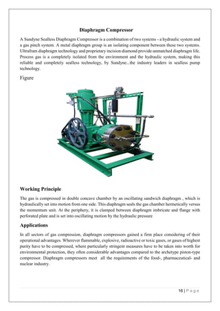 Compressor and types of compressors (Thermodynamics) | PDF