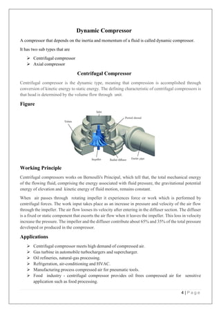 Compressor and types of compressors (Thermodynamics) | PDF