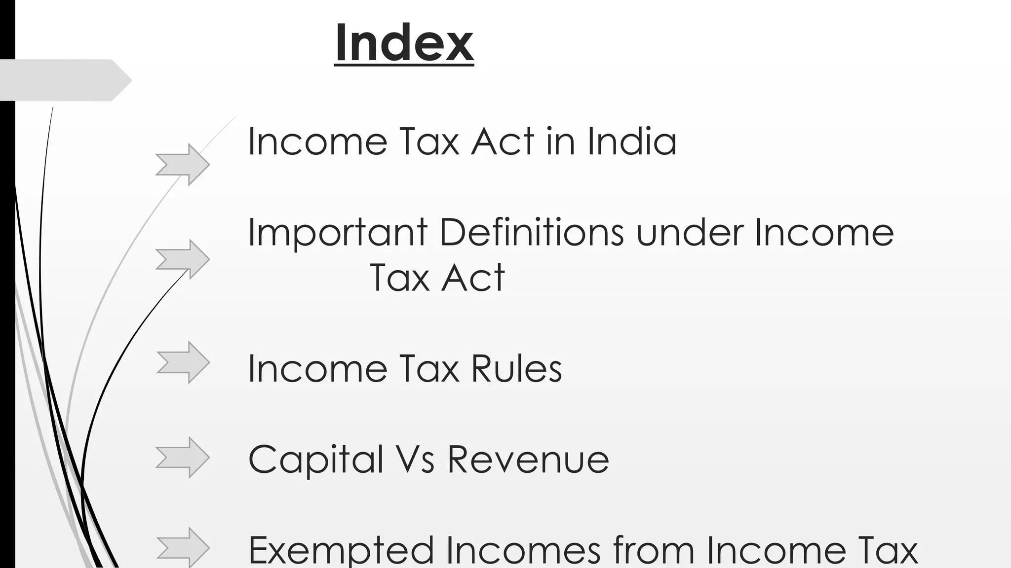 Income Tax - Meaning, Implementation and Exempted Incomes | PPT