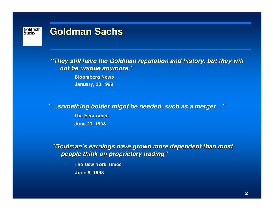 Goldman Sachs Presentation at the 2008 Merrill Lynch Banking and Fina…