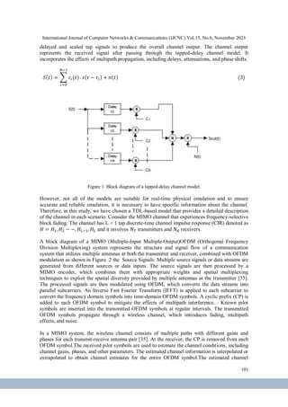 Channel Estimation in MIMO OFDM Systems with Tapped Delay Line Model | PDF