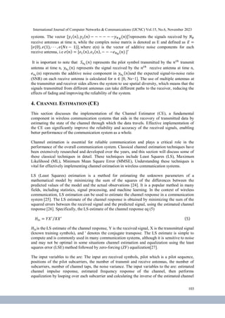 Channel Estimation in MIMO OFDM Systems with Tapped Delay Line Model | PDF
