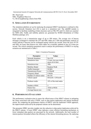 Hop Count Based Interest Selection and Content Forwarding Scheme for Vehicular Named Data ...