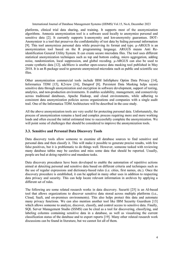 Data Anonymization Process Challenges and Context Missions | PDF