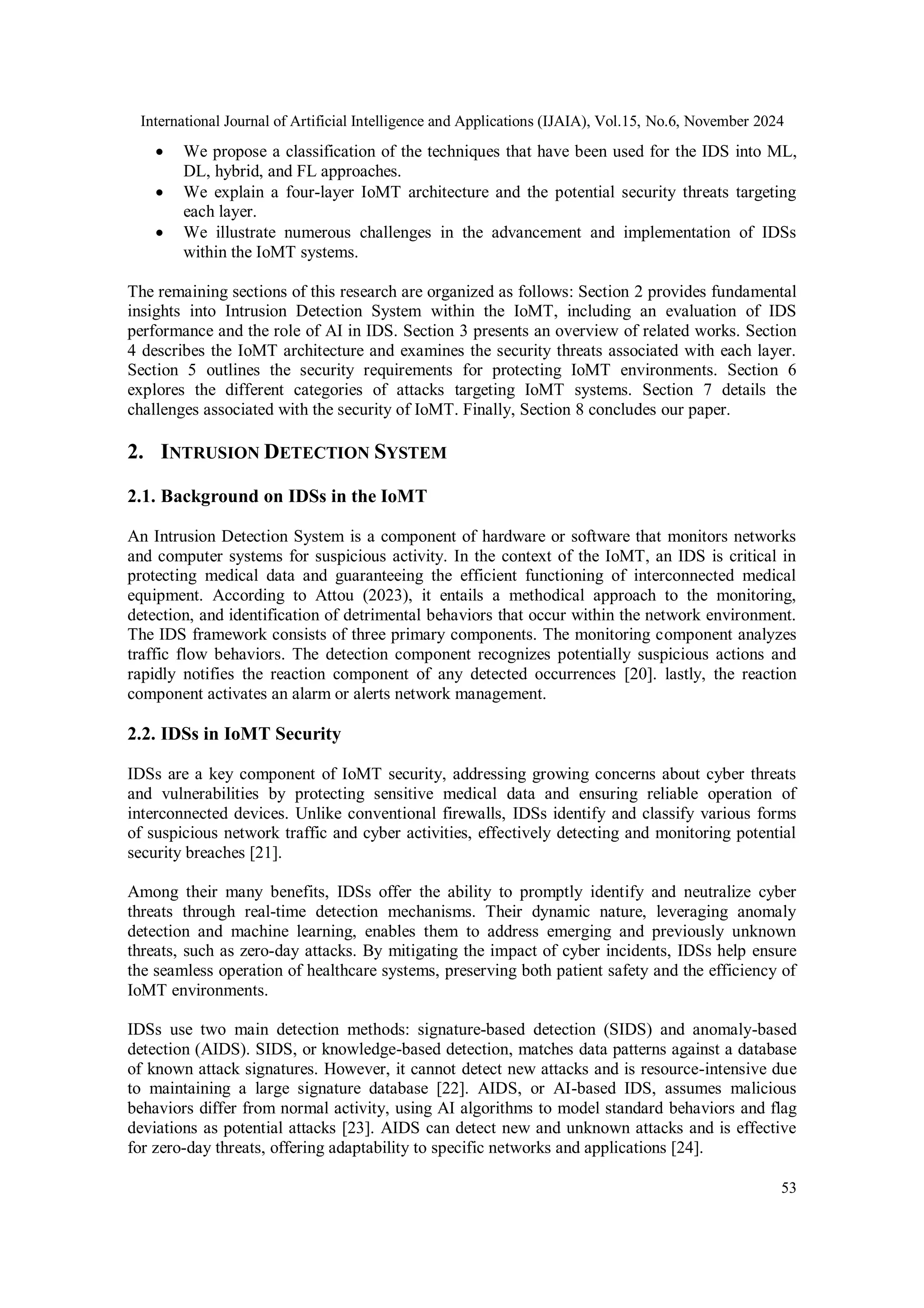 AI for IOMT Security: a Survey of Intrusion Detection Systems, Architectures, Attacks and ...