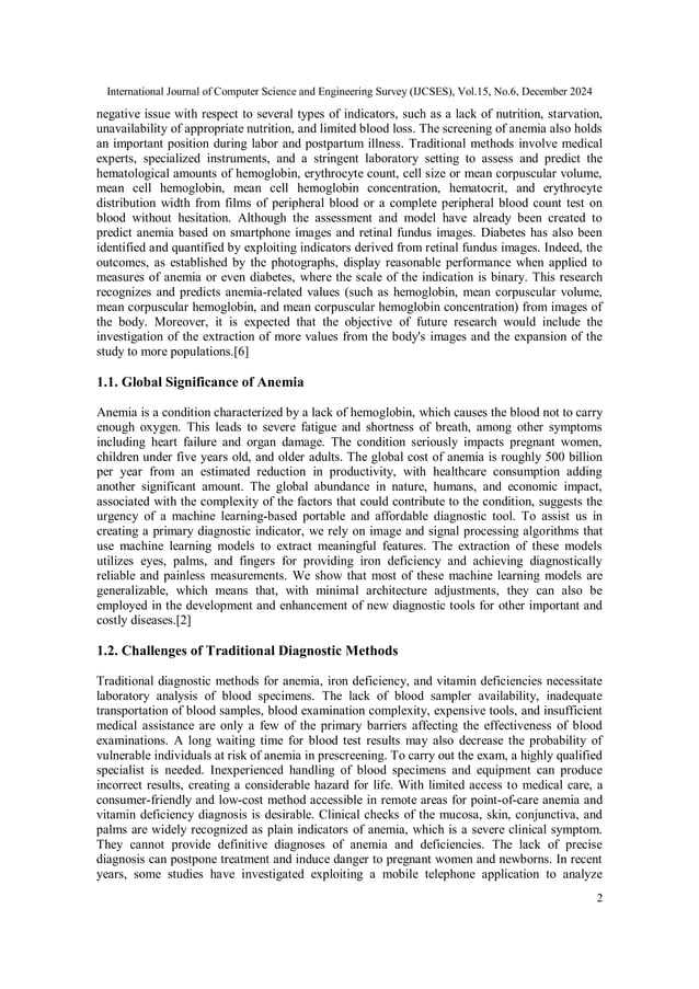 Anemia Detection from Eyes, Palm and Fingernails with Machine Learning Models | PDF