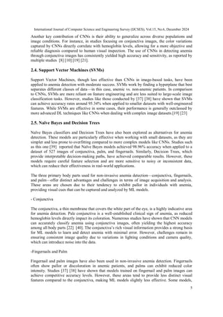 Anemia Detection from Eyes, Palm and Fingernails with Machine Learning Models | PDF