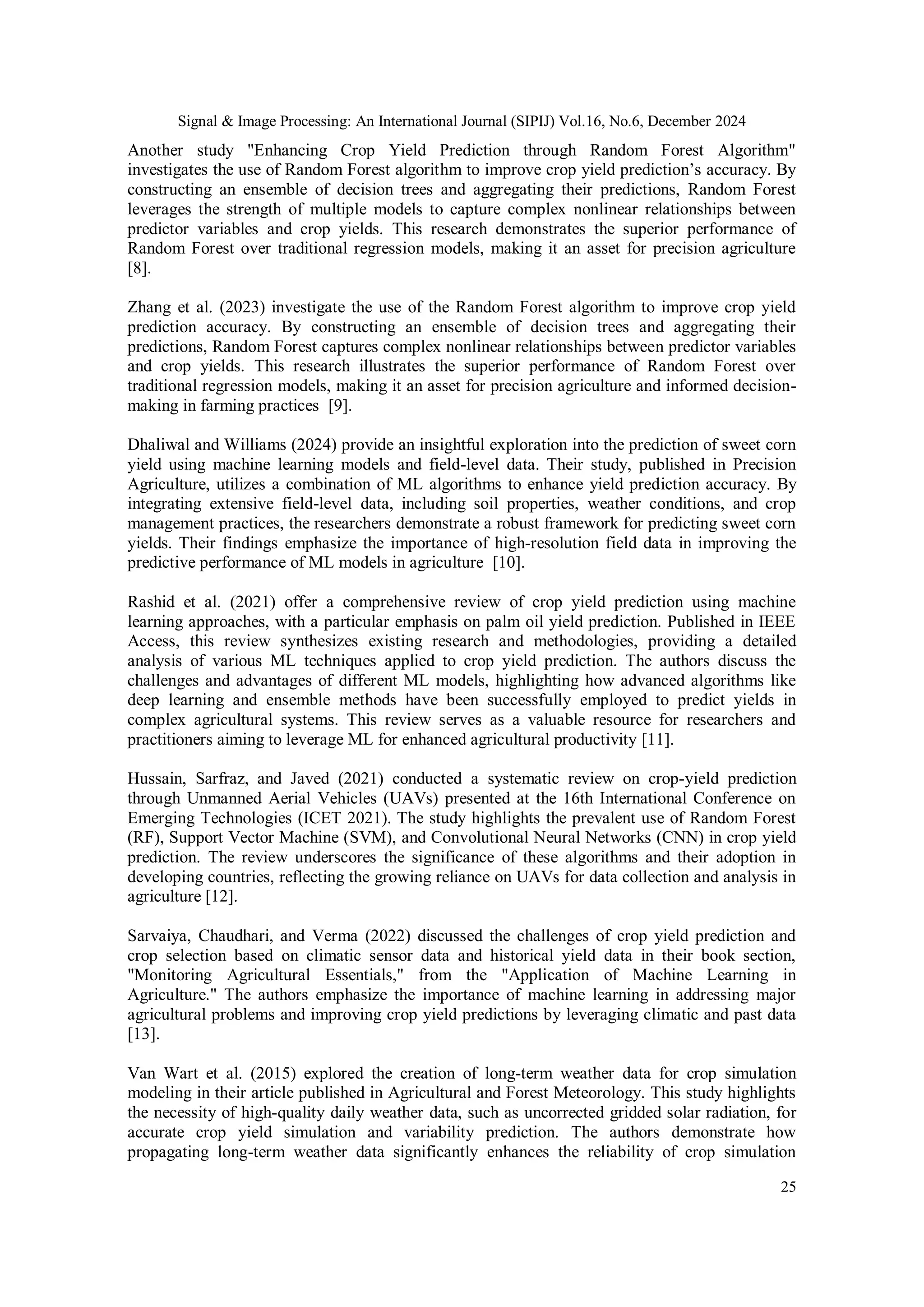 Random Forest Application for Crop Yield Prediction | PDF