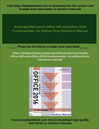 Illustrated Microsoft Office 365 and Office 2016 Fundamentals 1st ...