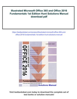 Illustrated Microsoft Office 365 and Office 2016 Fundamentals 1st ...
