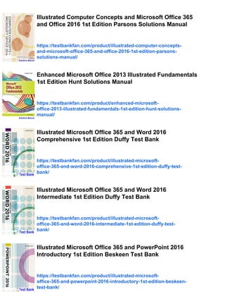 Illustrated Microsoft Office 365 and Office 2016 Fundamentals 1st ...