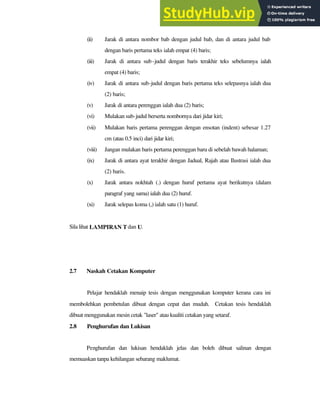15642556-Panduan-Menulis-Tesis-UTM | PDF