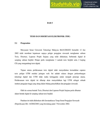 15642556-Panduan-Menulis-Tesis-UTM | PDF