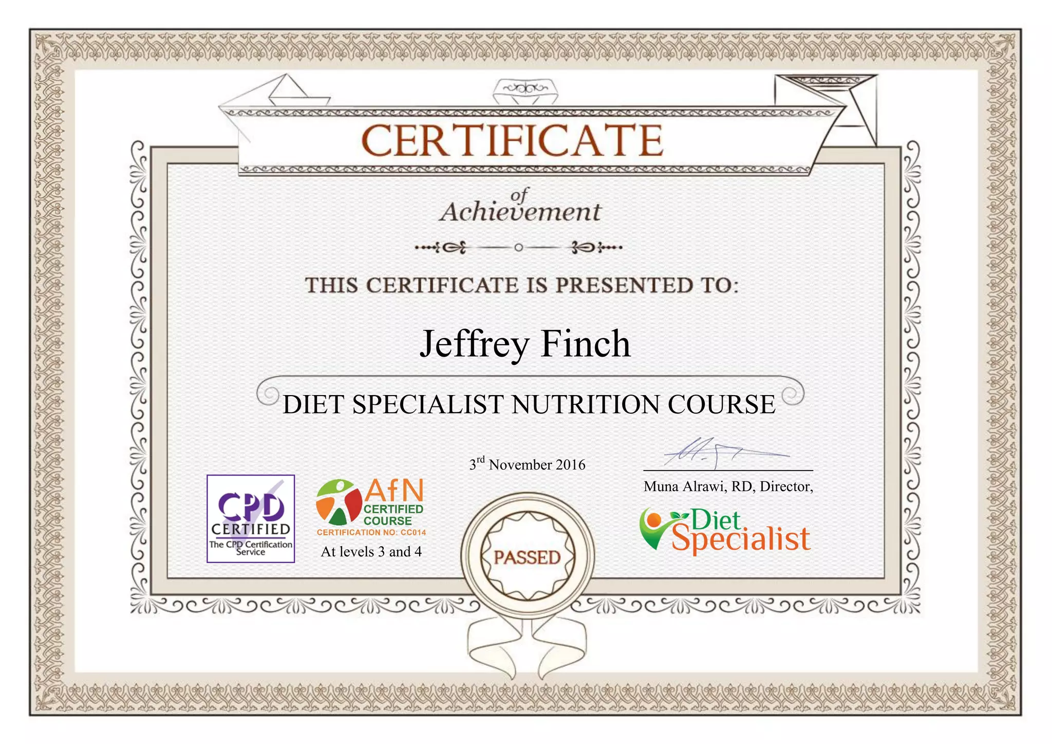 Certificate - Jeffrey Finch | PPT