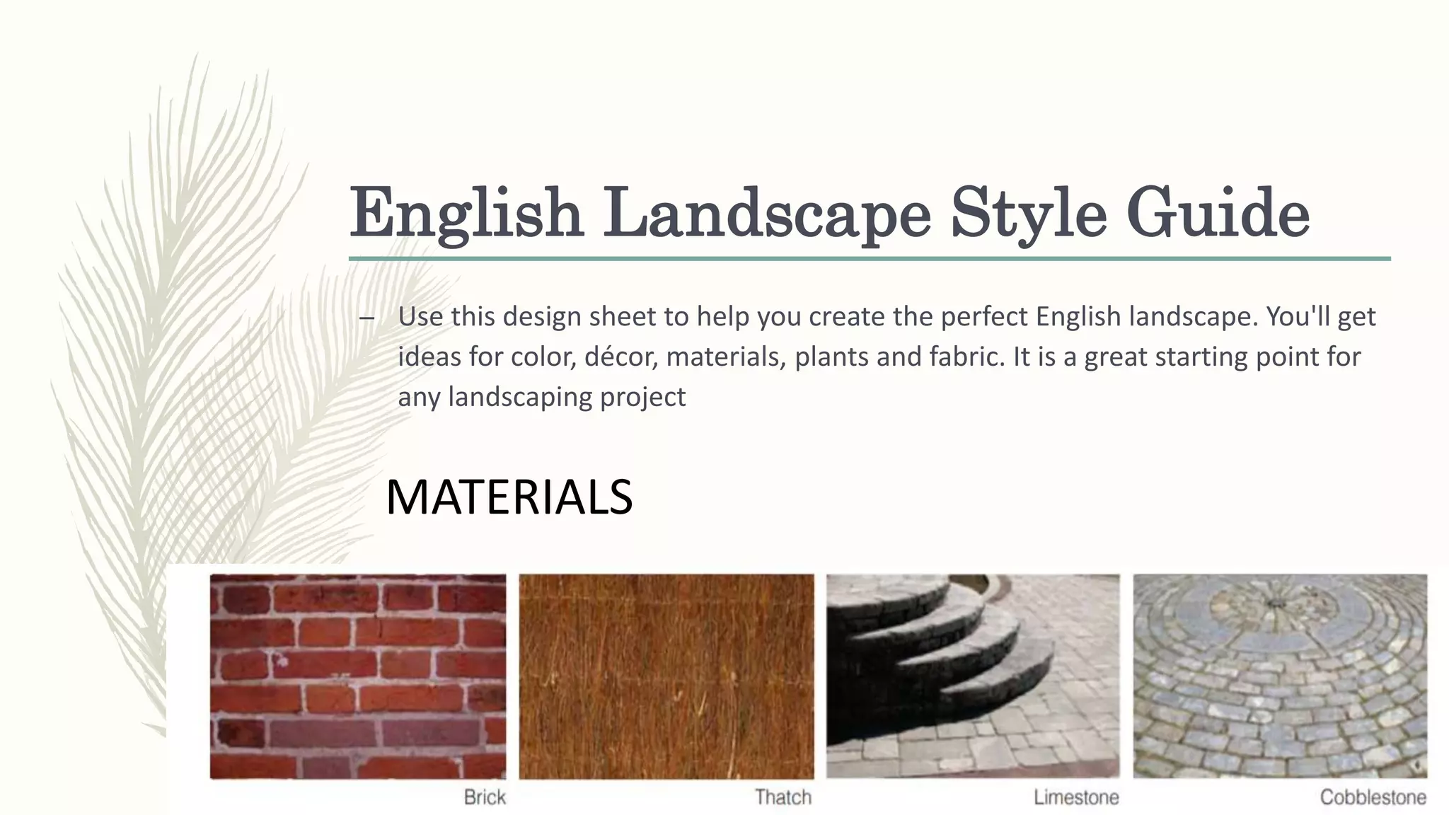 ENGLISH LANDSCAPE | PPTX